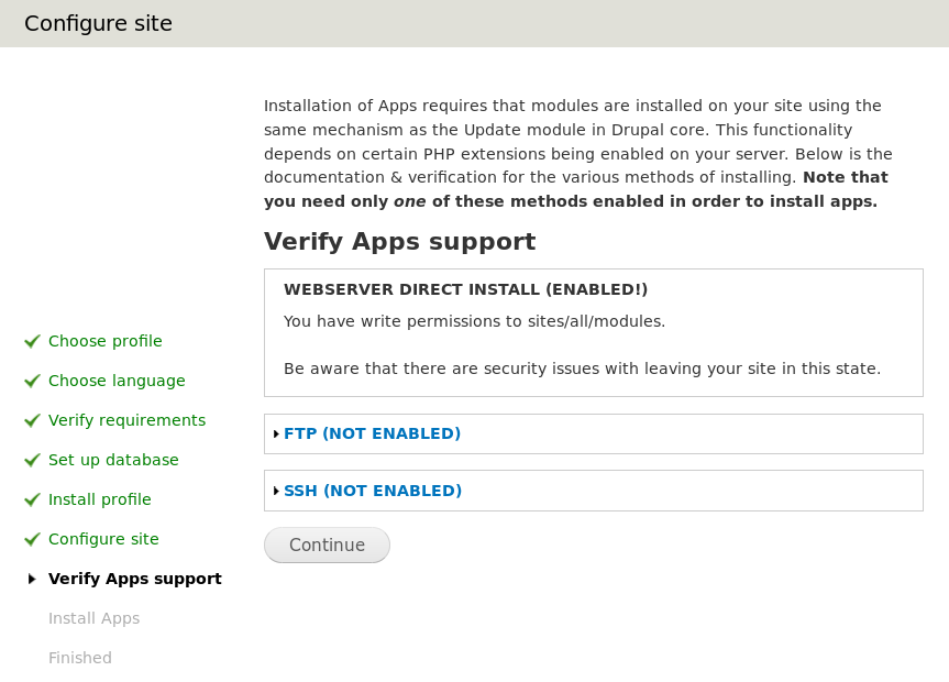 Verify Apps support: set title on profile install [#1986942] | Drupal.org